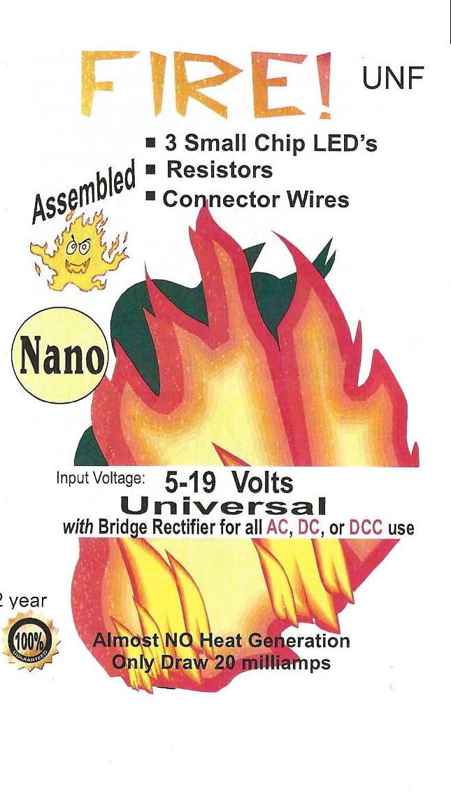 UNF Simulated Fire Nano LED Kit – Lights4Models